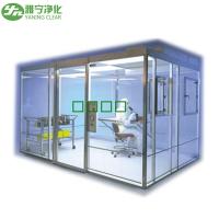 China YANING ISO Class 8 Modular Clean Room Stainless Steel Prefab Clean Room 2800mm Height LED Lighting for sale