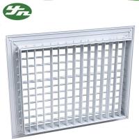 China 1.0mm Aluminum Double Deflection Return Air Grille 100x100mm to 100x250mm for HVAC Ventilation Systems for sale