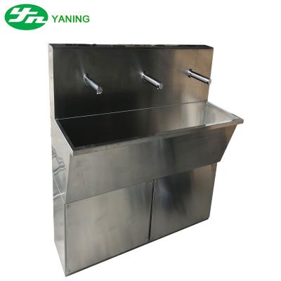China Stainless Steel Medical Hand Wash Sink Vertical Sensor Faucet 1600x600x900mm Clean Room for sale