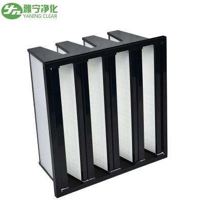 China V Bank H10 HVAC HEPA Filter 610×610×295mm with High Efficiency 99% at 0.5μm and 4900 m³/h Air Volume for sale