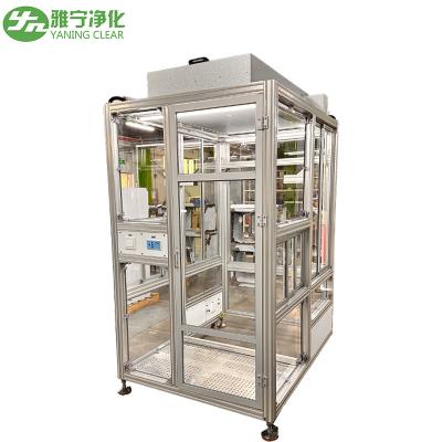 China Stainless Steel 304 Class 100000 FFU Clean Room Booth with Air Shower 1500x2000mm for sale