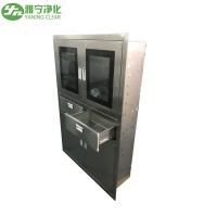 China Operating Theater Stainless Steel Medical Cabinet 1850x900x400mm with Glass Door and Working Table for sale