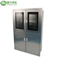 China Operating Theater Stainless Steel Medical Cabinet 1850x900x400mm with Glass Door and Working Table for sale