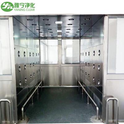 China Stainless Steel Cleanroom Air Shower Tunnel with Automatic Sliding Door - 380V 2.25-10KW Power, 1700×2300mm Dimensions for sale