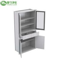 China Glass Door Stainless Steel Medical Cabinet 1300x900x350mm for Pharmaceutical Industry for sale