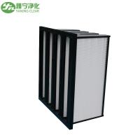 China F7 F8 F9 H10 V Bank Air Filter with ABS Plastic Frame - 595×595×295mm Dimensions, 2800-4900 m³/h Capacity for sale