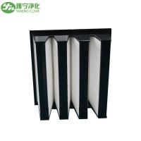 China F7 F8 F9 H10 V Bank Air Filter with ABS Plastic Frame - 595×595×295mm Dimensions, 2800-4900 m³/h Capacity for sale