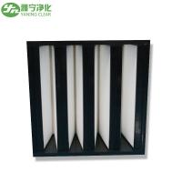 China F7 F8 F9 H10 V Bank Air Filter with ABS Plastic Frame - 595×595×295mm Dimensions, 2800-4900 m³/h Capacity for sale