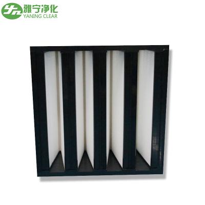 China F7 F8 F9 H10 V Bank Air Filter with ABS Plastic Frame - 595×595×295mm Dimensions, 2800-4900 m³/h Capacity for sale