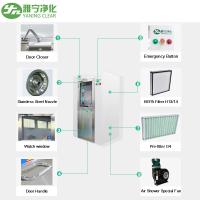 China YANING YN Series Stainless Steel Air Shower 25m/s 380V 50Hz Clean Room Equipment for sale