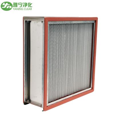 China High Temperature HEPA Filter 99.99% Efficiency 0.3μm H13-H14 Glassfiber with 250°C Resistance for sale