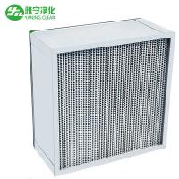 China Deep Pleat HEPA Air Filter H10-H14 Galvanized Steel Frame 610x610x150mm for Clean Room for sale