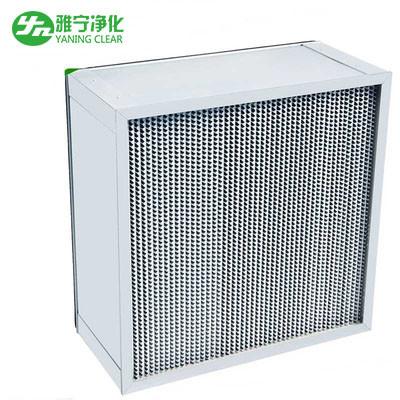 China Deep Pleat HEPA Air Filter H10-H14 Galvanized Steel Frame 610x610x150mm for Clean Room for sale