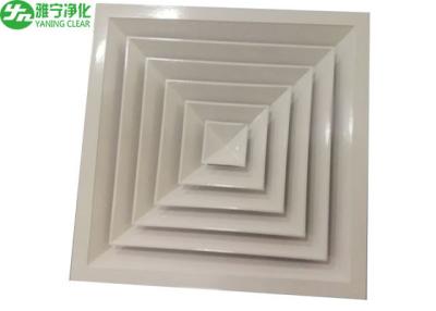 China Square Aluminum Air Grille with 35mm Blade Spacing and 30kg Loading Capacity for Cleanroom Ventilation Systems for sale
