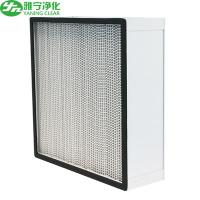 China Mini Pleat HEPA Air Filter Replace H13 HEPA Filter With Galvanized Frame for sale