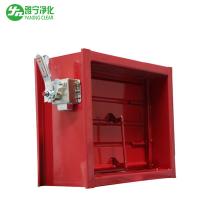China Red Aluminum Return Air Grille with Adjustable Opposed Blade Damper - 300×300mm Size, DC 24V Control, Fire-Rated HVAC Component for sale