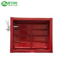 China Red Aluminum Return Air Grille with Adjustable Opposed Blade Damper - 300×300mm Size, DC 24V Control, Fire-Rated HVAC Component for sale
