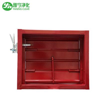 China Red Aluminum Return Air Grille with Adjustable Opposed Blade Damper - 300×300mm Size, DC 24V Control, Fire-Rated HVAC Component for sale