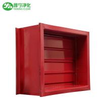 China Red Aluminum Return Air Grille with Adjustable Opposed Blade Damper - 300×300mm Size, DC 24V Control, Fire-Rated HVAC Component for sale