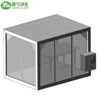China Laboratory Clean Room ISO GMP Modular Dust Free Clean Room Modular PVC Soft Wall Panel  Assembly FFU Ceiling Clean Booth for sale
