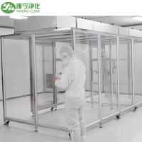 China Modular Cleanroom Booth Stainless Steel Frame Acrylic Panels ISO Class 5-8 1500x2000mm for sale