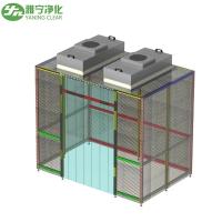 China Modular Cleanroom Booth Stainless Steel Frame Acrylic Panels ISO Class 5-8 1500x2000mm for sale