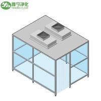 China Modular Hard Wall Clean Room ISO GMP Dust Free Clean Booth with H14 HEPA Filter 220V 50Hz for sale