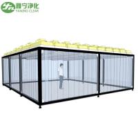 China Modular Hard Wall Clean Room ISO GMP Dust Free Clean Booth with H14 HEPA Filter 220V 50Hz for sale