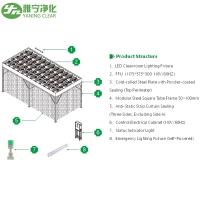China Modular Hard Wall Clean Room ISO GMP Dust Free Clean Booth with H14 HEPA Filter 220V 50Hz for sale