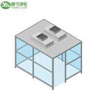 China YANING GMP Modular Soft Wall Clean Booth Portable Laminar Air Flow Clean Room 1500mm for sale