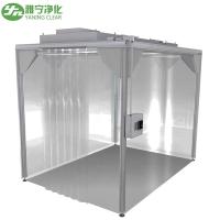 China YANING GMP Modular Soft Wall Clean Booth Portable Laminar Air Flow Clean Room 1500mm for sale