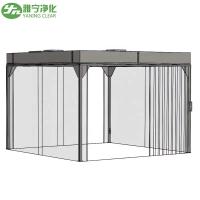 China YANING GMP Modular Soft Wall Clean Booth Portable Laminar Air Flow Clean Room 1500mm for sale