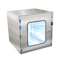 China 304 Stainless Steel Static Pass Box with Fingerprint Unlock 600x600x600mm Clean Room Transfer for sale