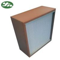 China Wooden Frame Deep Pleated HEPA Filter Paper Separator 1500m³h Air Volume for Clean Room for sale
