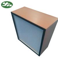 China Wooden Frame Deep Pleated HEPA Filter Paper Separator 1500m³h Air Volume for Clean Room for sale