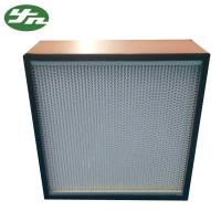 China Wooden Frame Deep Pleated HEPA Filter Paper Separator 1500m³h Air Volume for Clean Room for sale