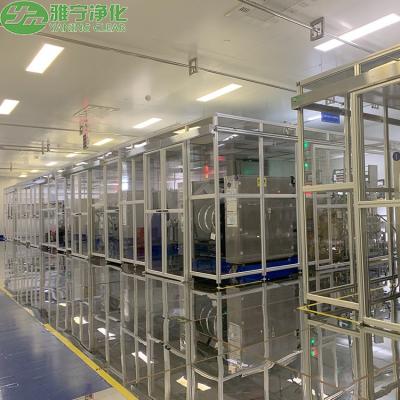 China Yaning Modular Clean Booth ISO5-ISO8 HEPA Filter 99.99% Efficiency 220V 50Hz for Semiconductor for sale