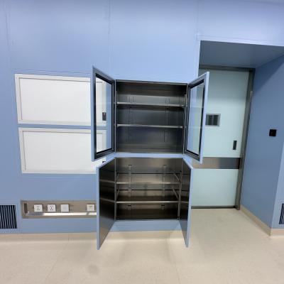 China YANING Stainless Steel Medicine Cabinet 700mm Hospital Medical Instrument Storage with Lock for sale