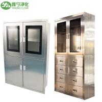 China Stainless Steel 304 Glass Door Medical Cabinet 1300x900x350mm Hospital Medicine Storage for sale