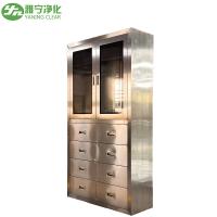 China SUS304 Stainless Steel Medical Cabinet 1300x900x350mm with Embedded Toughened Glass Window for sale