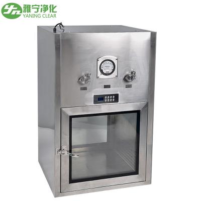 China Stainless Steel SUS304/201 Cleanroom Pass Box with Electrical Interlock and Customizable Dimensions for sale