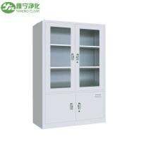 China YANING Stainless Steel Hospital Cabinet 700mm 304 Grade Adjustable Shelves Locking Handle Medical Storage for sale