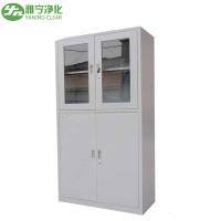 China YANING Stainless Steel Hospital Cabinet 700mm 304 Grade Adjustable Shelves Locking Handle Medical Storage for sale