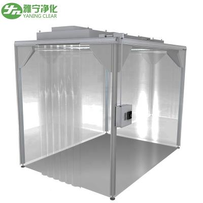 China YANING GMP Modular Softwall Clean Booth HEPA H14 ISO 4 Clean Room for Pharmaceutical for sale
