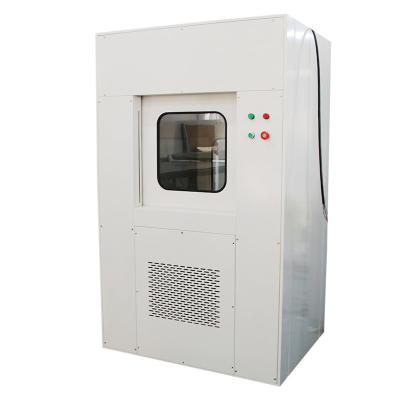 China Air Shower Pass Through Chamber with Lift Door 600x600x600mm 220V Cleanroom Transfer Box for sale