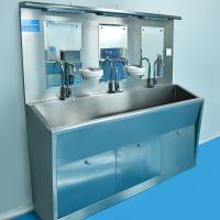 China YANING Stainless Steel Hands Free Hand Wash Sink 600mm for Hospital Operating Theatre Scrub Station for sale