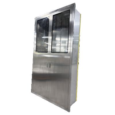 China 304 Stainless Steel Operating Room Cabinet Double Open Door Customizable Size 1800x500x1800mm for sale