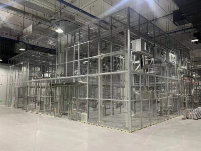 China ISO 5 Cleanroom Booth with 304 Stainless Steel Construction and HEPA H14 Filter for Pharmaceutical Powder Handling for sale