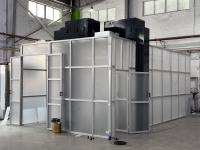 China Modular Hardwall Cleanroom Booth with Rock Wool Sandwich Panel and HEPA H14 Filtration for ISO Class 7 for sale