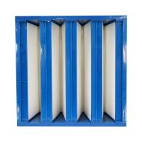 China YANING V-Bank HEPA Filter 610x610x295mm 3200m3/h High Air Flow W-Type for Industrial HVAC for sale